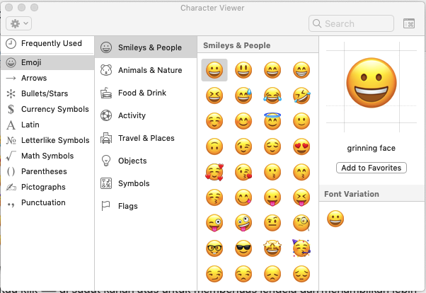 Cara Memunculkan Emoticon Menggunakan Tombol Keyboard Mac | Catatan ...